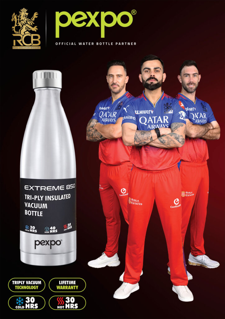 Pexpo Join Forces with Royal Challengers Bengaluruas Official Water ...