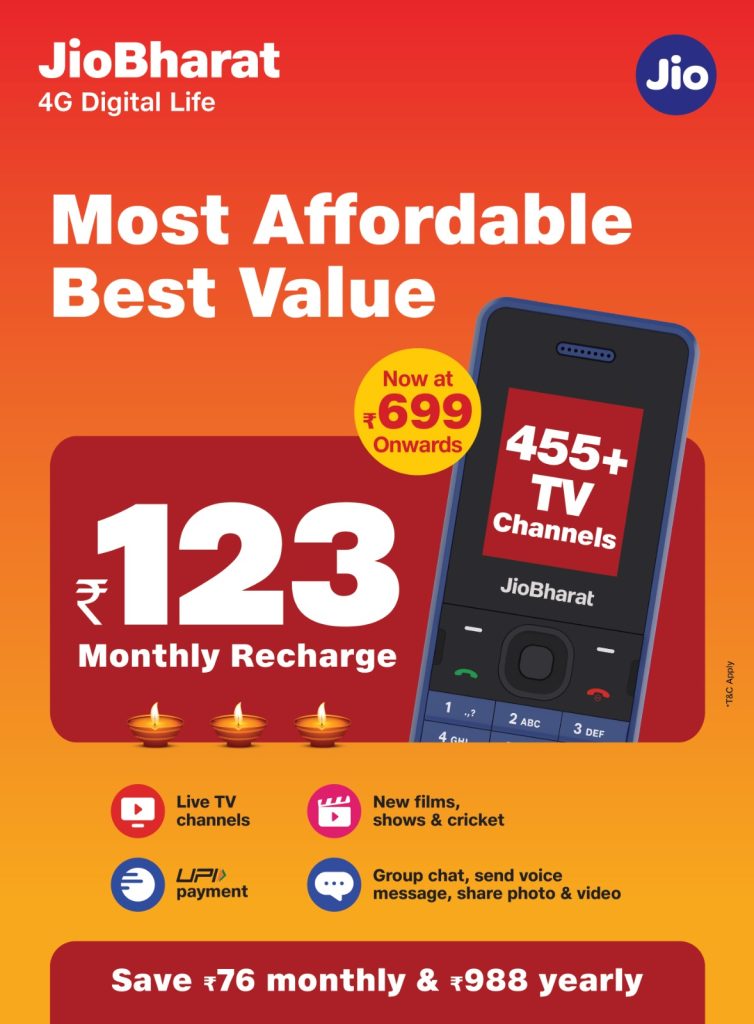 Jio Bharat Diwali Dhamaka: Starting at Rs 699 – Kalinga Voice